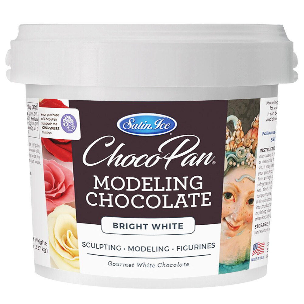 Satin Ice ChocoPan 5 lb. Bright White Modeling Chocolate