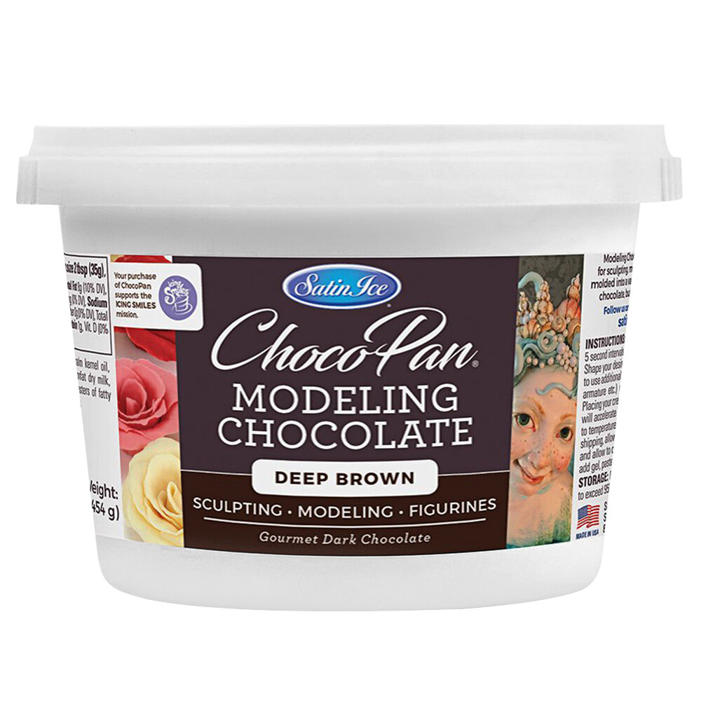 Satin Ice ChocoPan 1 lb. Deep Brown Modeling Chocolate