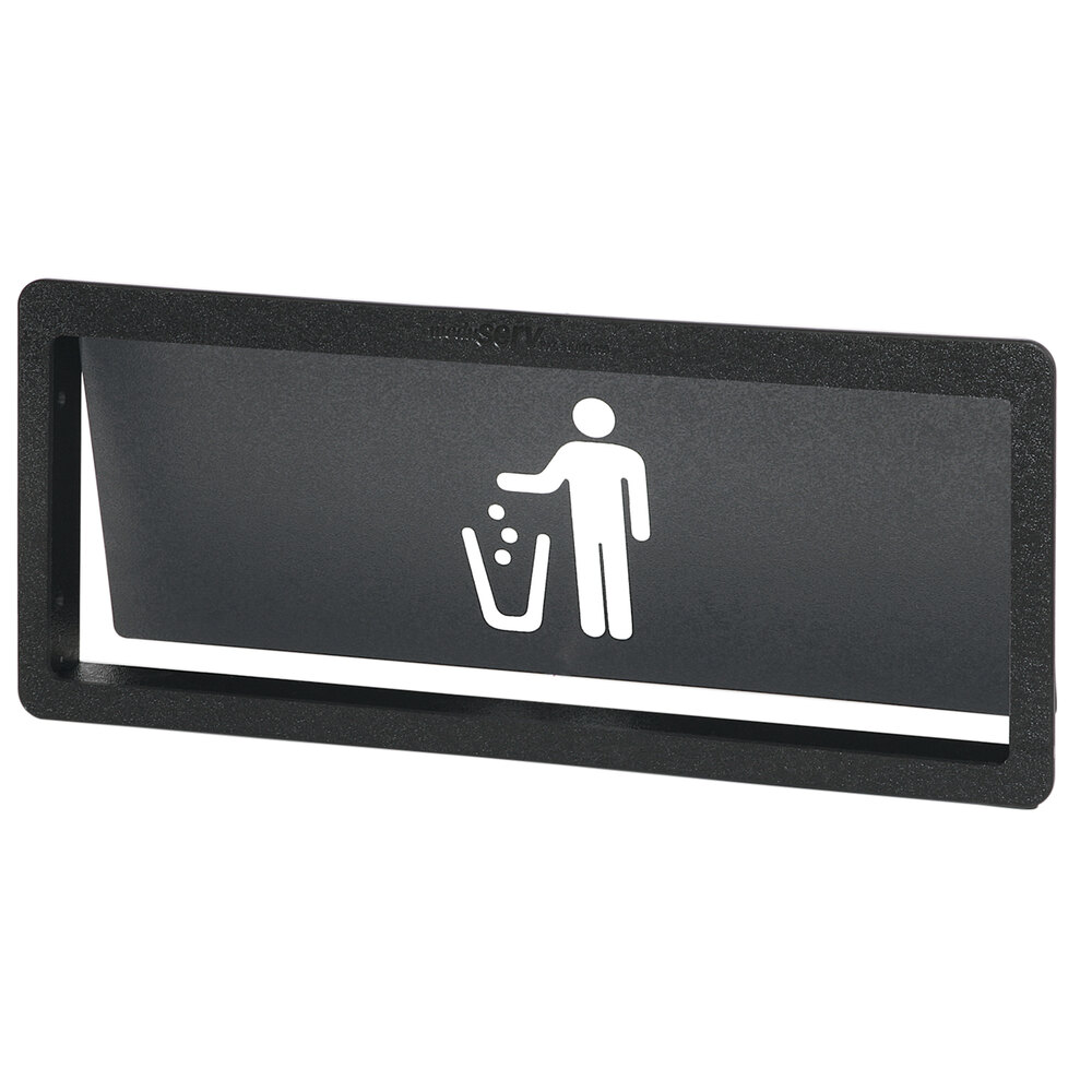 Vollrath MT-2 Black Large Flush-Mount Trash Receptacle Door