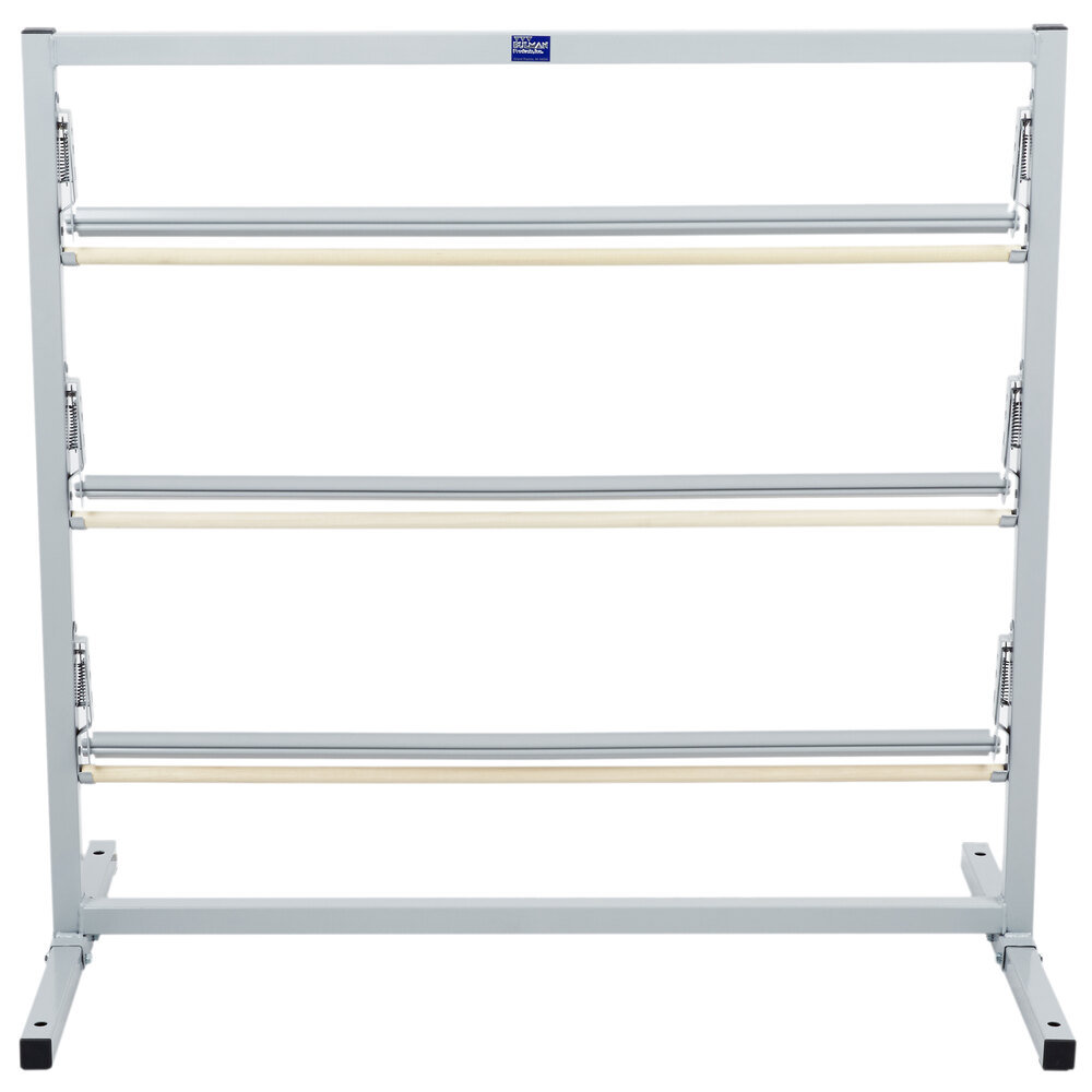 Bulman T368R-36 36" Three Deck Tower Paper Rack with Straight Edge Blade