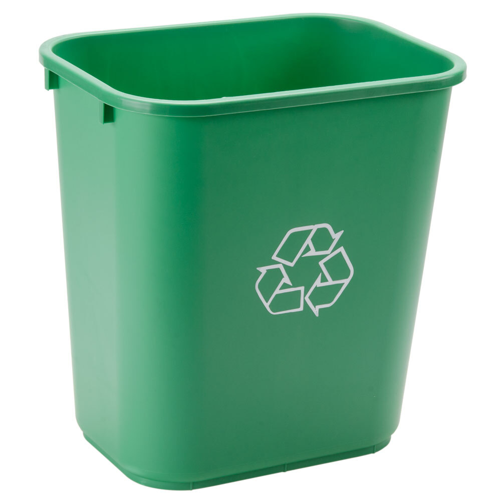 Continental 2818-2 28 Qt. / 7 Gallon Green Rectangular Recycling ...