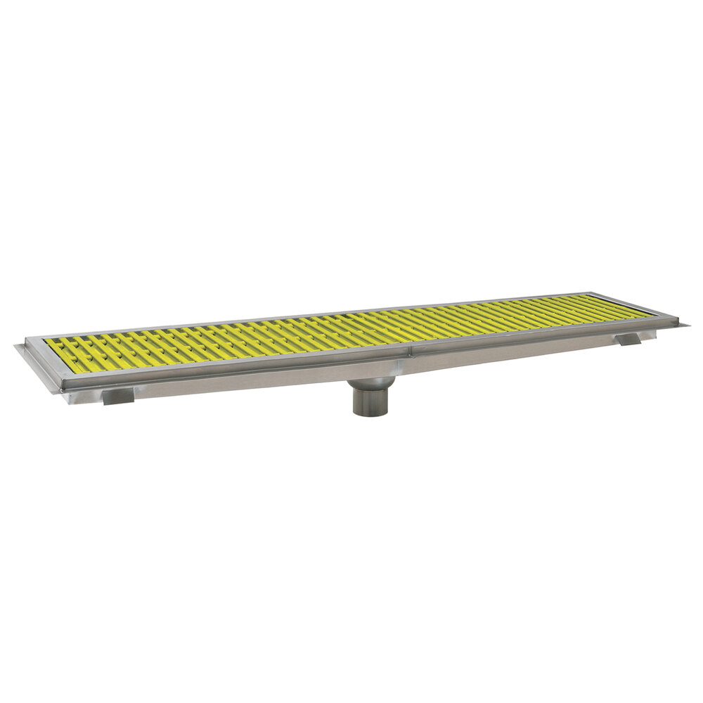 Eagle Group FT-2496-FG 24" x 96" Floor Trough with Yellow Fiberglass ...
