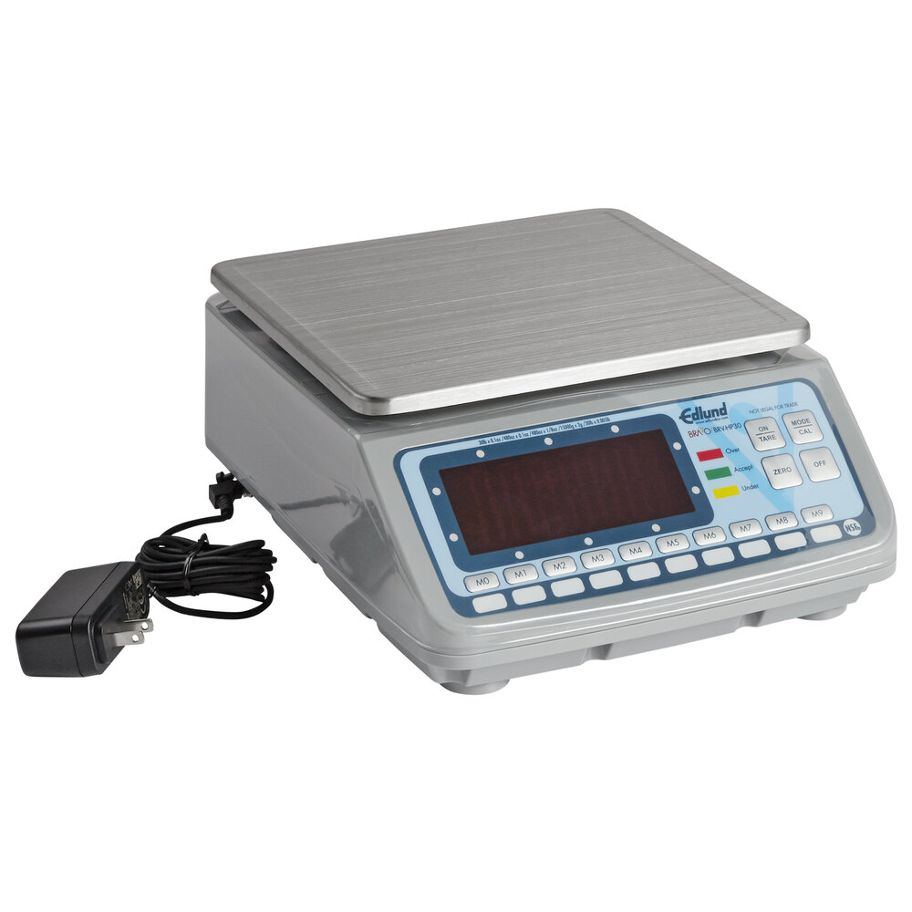 Edlund BRV-HP30 BRAVO! 30 lb. High Profile Digital Portion Scale with ...