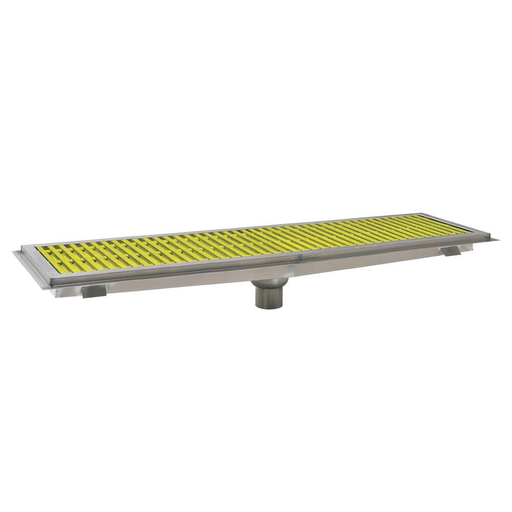 Eagle Group FT-2484-FG 24" x 84" Floor Trough with Yellow Fiberglass ...