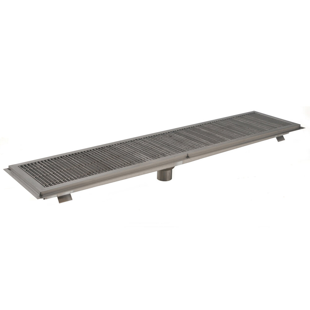Eagle Group FT-1884-SG 18" x 84" Floor Trough with Stainless Steel Grating