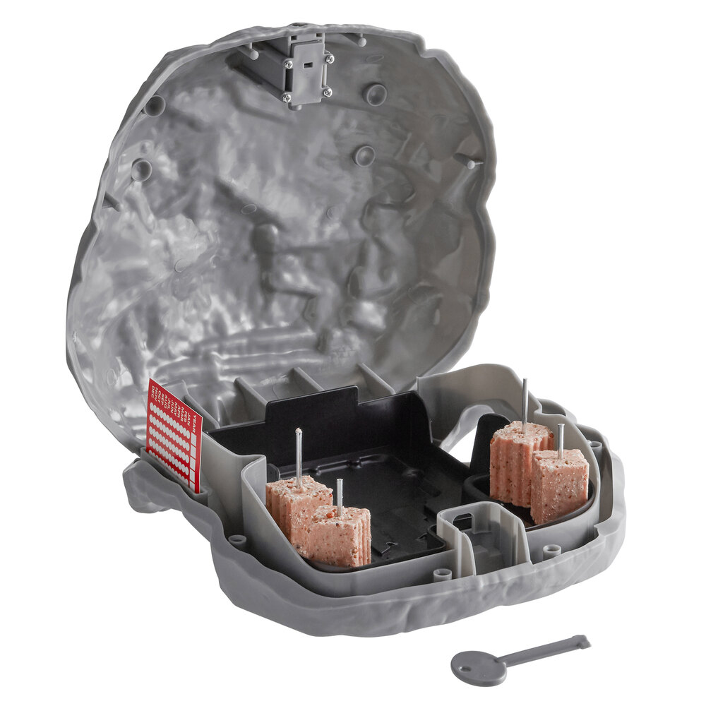 JT Eaton 928GR Rodent Rock 2G Gray Bait Station