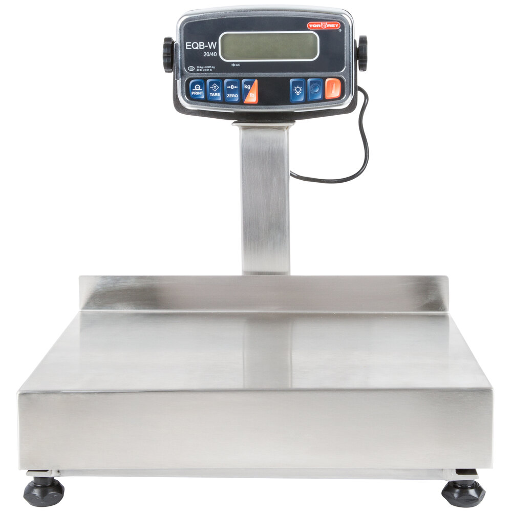 Tor Rey EQB-20/40-W 40 lb. Waterproof Digital Receiving Bench Scale ...