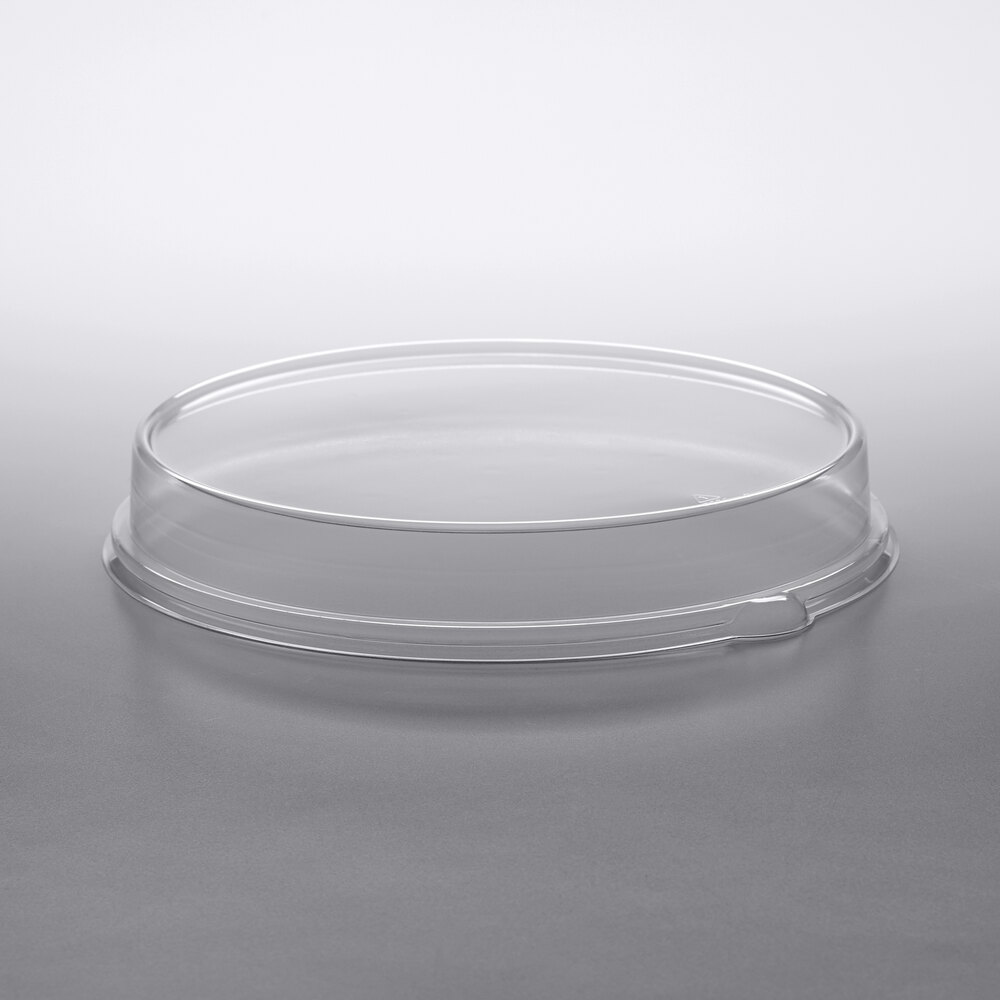 Solut 04629-0200 10 1/4" Clear Round Low Dome To-Go Plate Lid - 200/Case