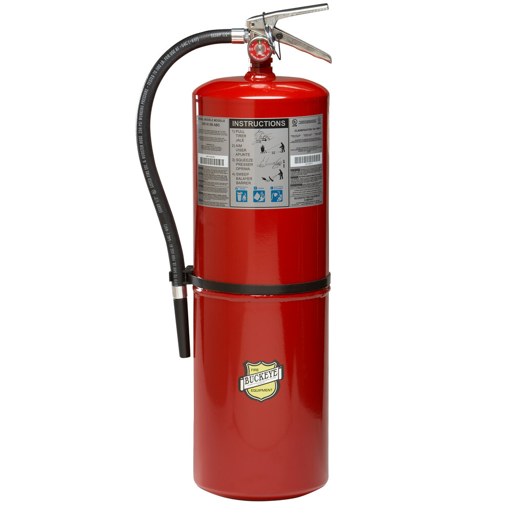 Buckeye 30 lb. ABC Dry Chemical Fire Extinguisher with Brass Valve and ...