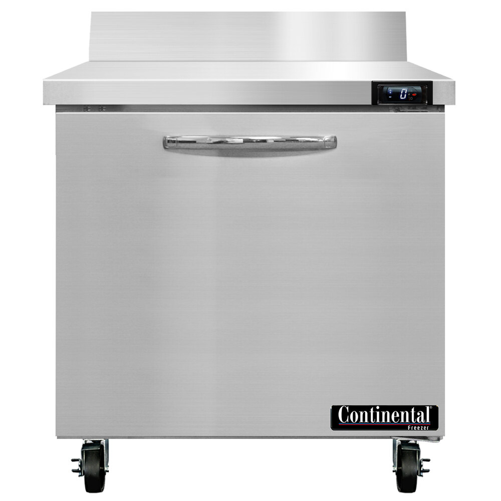 Continental Refrigerator SWF32NBS 32" Single Door Worktop Freezer with ...