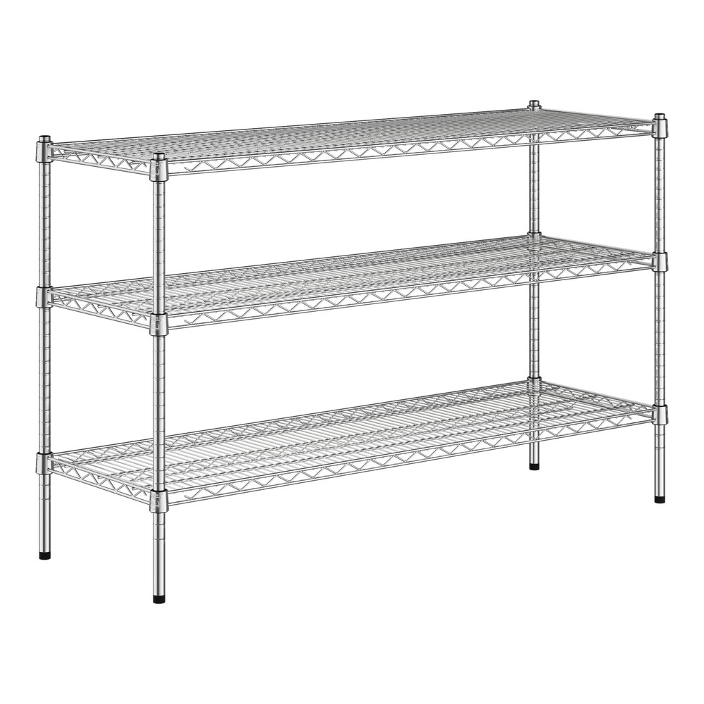Regency 18" x 54" x 34" NSF Chrome 3-Shelf Kit