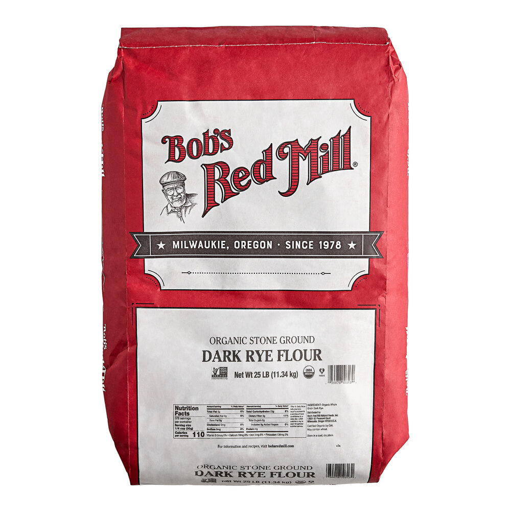 Bob's Red Mill 25 lb. Organic Dark Rye Flour