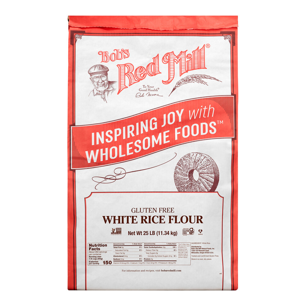 Bob's Red Mill Gluten-Free Flour (White Rice) - Bulk 25 lb.