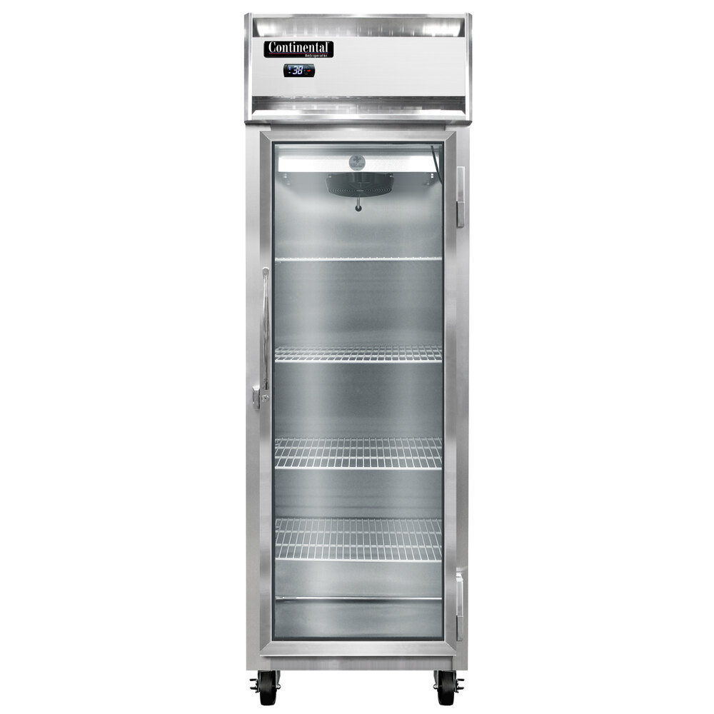 Continental Refrigerator 1R-N-GD 26" One Section Glass Door Reach-In ...