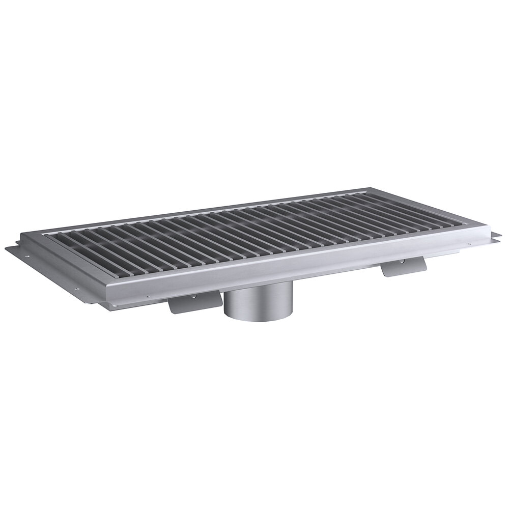 Regency 12" x 24" 14-Gauge Stainless Steel Floor Water Receptacle with ...