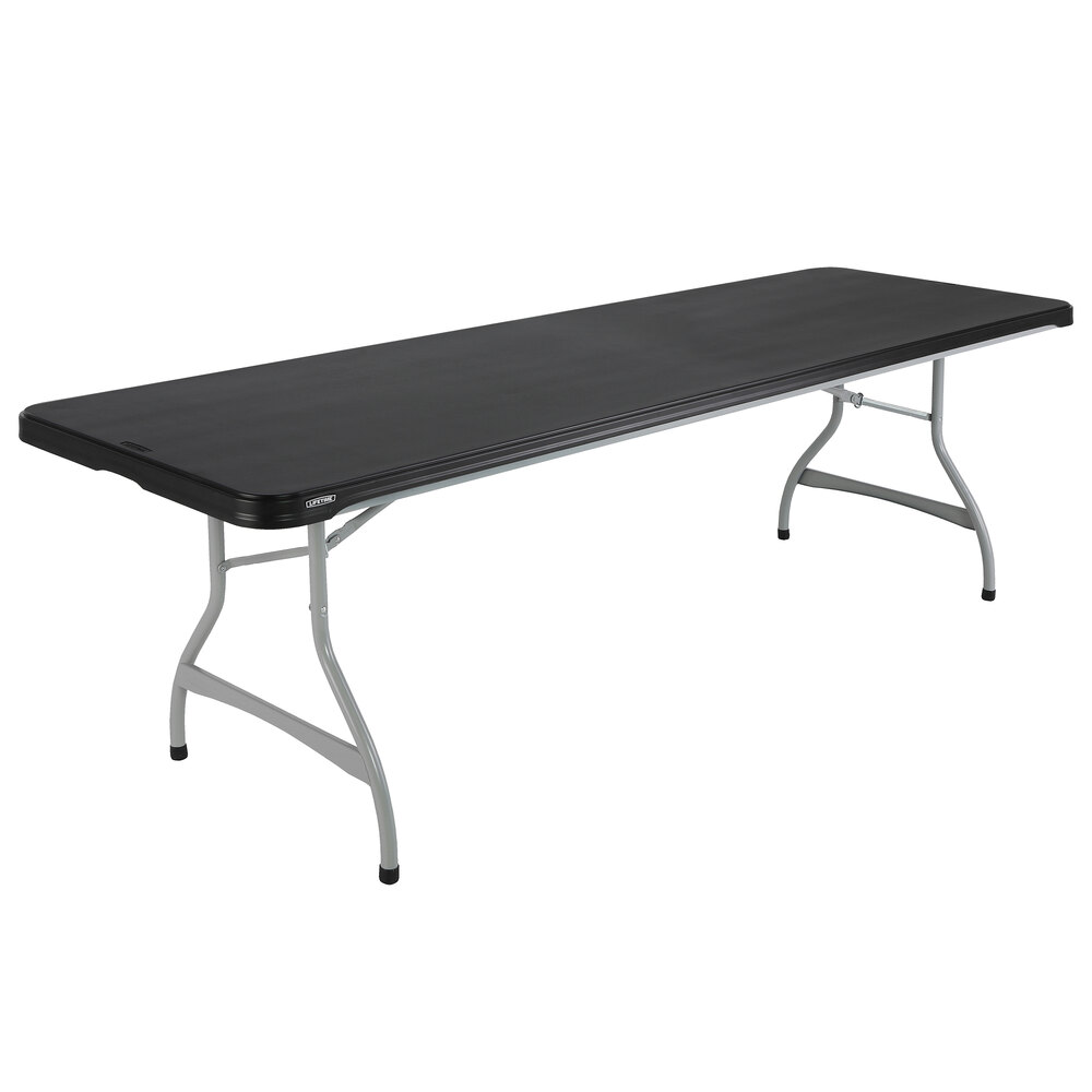 Lifetime 280462 96" x 30" Black Plastic Nesting Folding Table