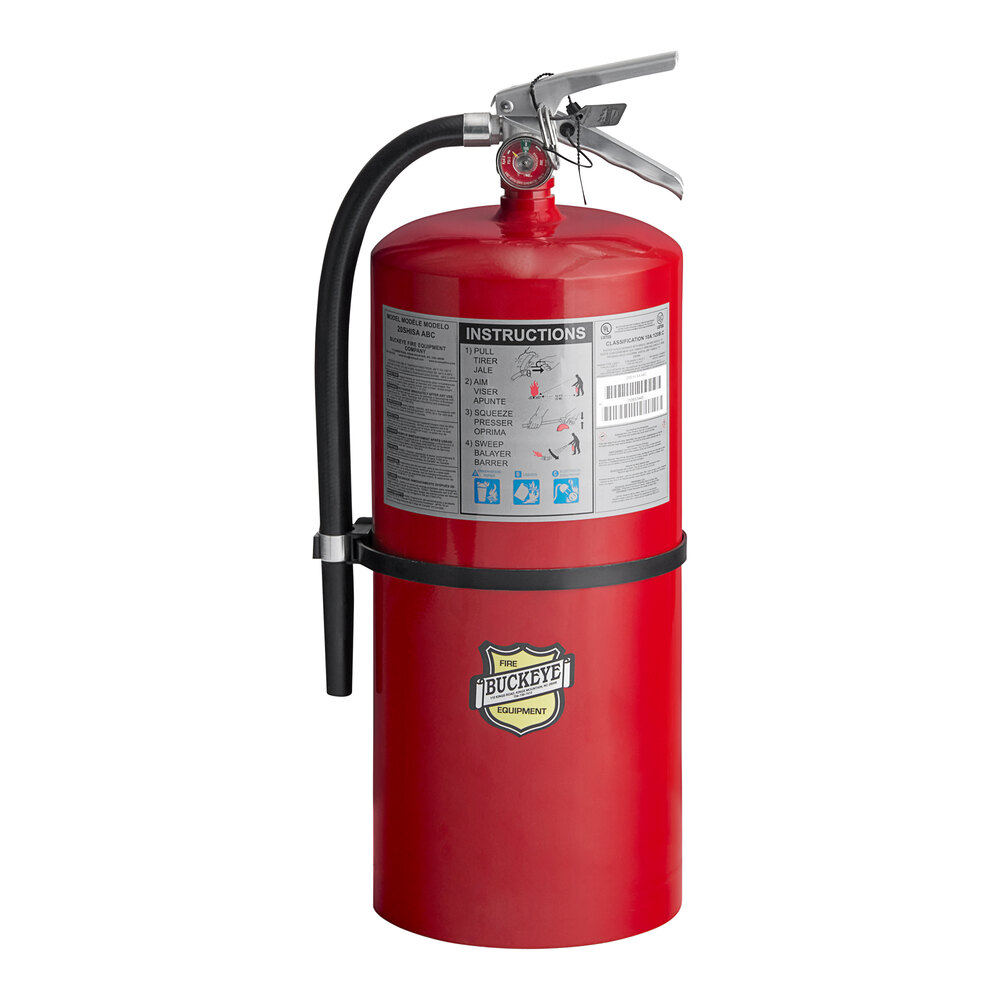 Buckeye 20 lb. ABC Dry Chemical Fire Extinguisher - Rechargeable ...