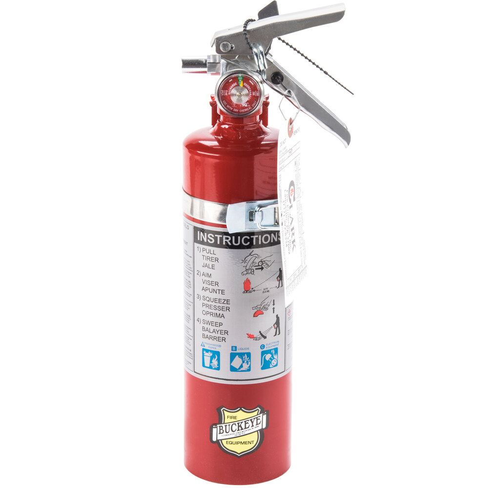 Buckeye 2.5 lb. ABC Dry Chemical Fire Extinguisher - Rechargeable ...