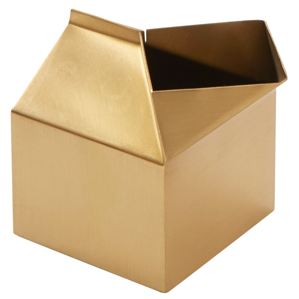 American Metalcraft MCG300 3 oz. Gold Satin Finish Stainless Steel Milk ...