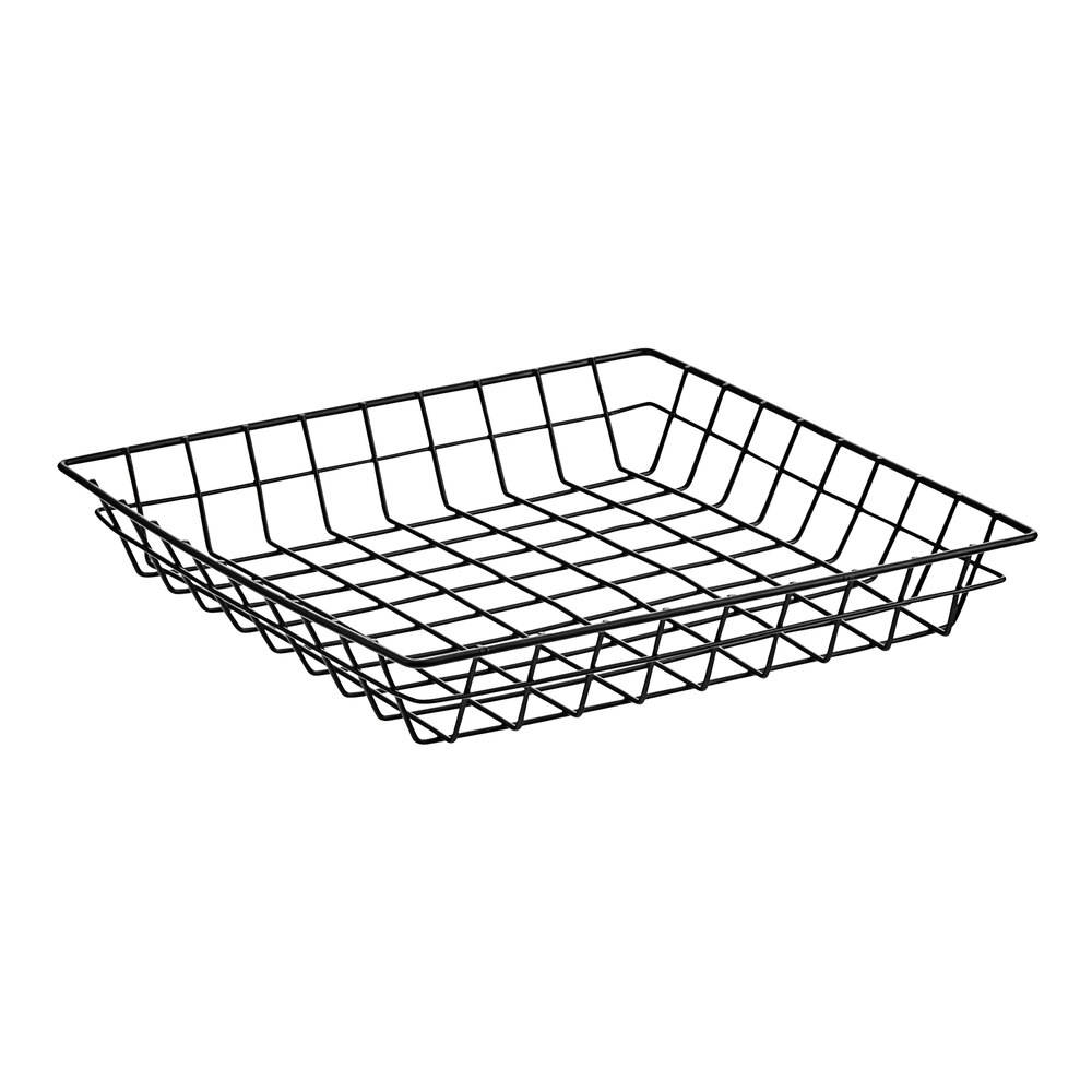 American Metalcraft 12" Black Square Wire Basket