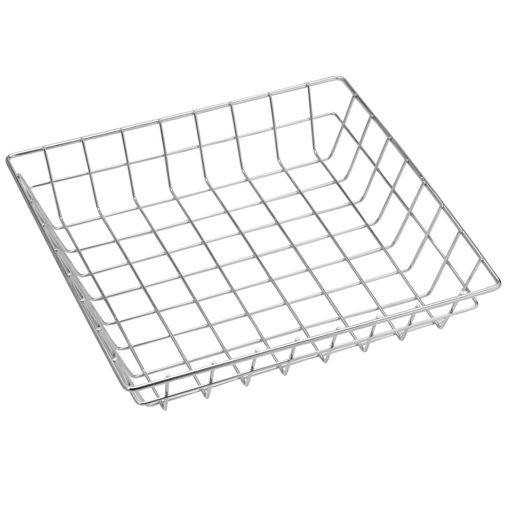 American Metalcraft SQGS10 10" Stainless Steel Square Wire Basket