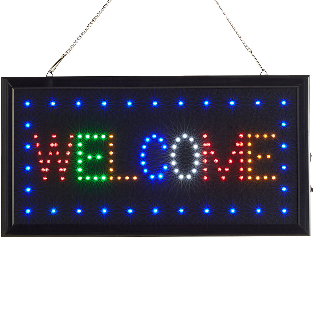 Choice 19" x 10" LED Rectangular Welcome Sign with Two Display Modes