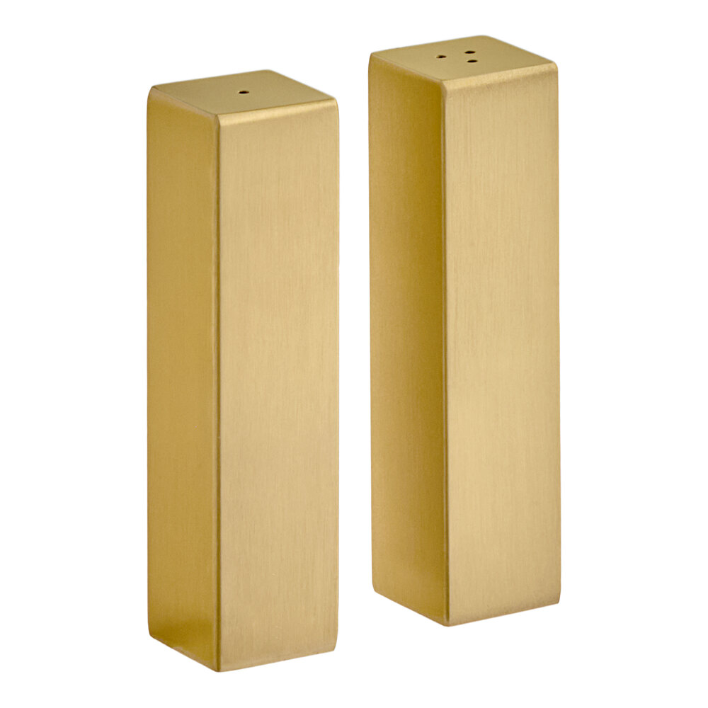 American Metalcraft SPDG33 2 oz. Gold Stainless Steel Rectangular Salt ...