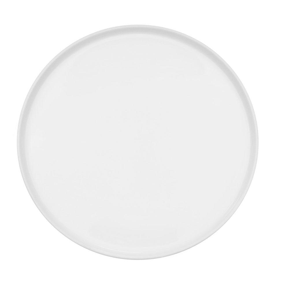 CAC PP-12-R Triumph 12" Super White Round Porcelain Tray - 12/Case