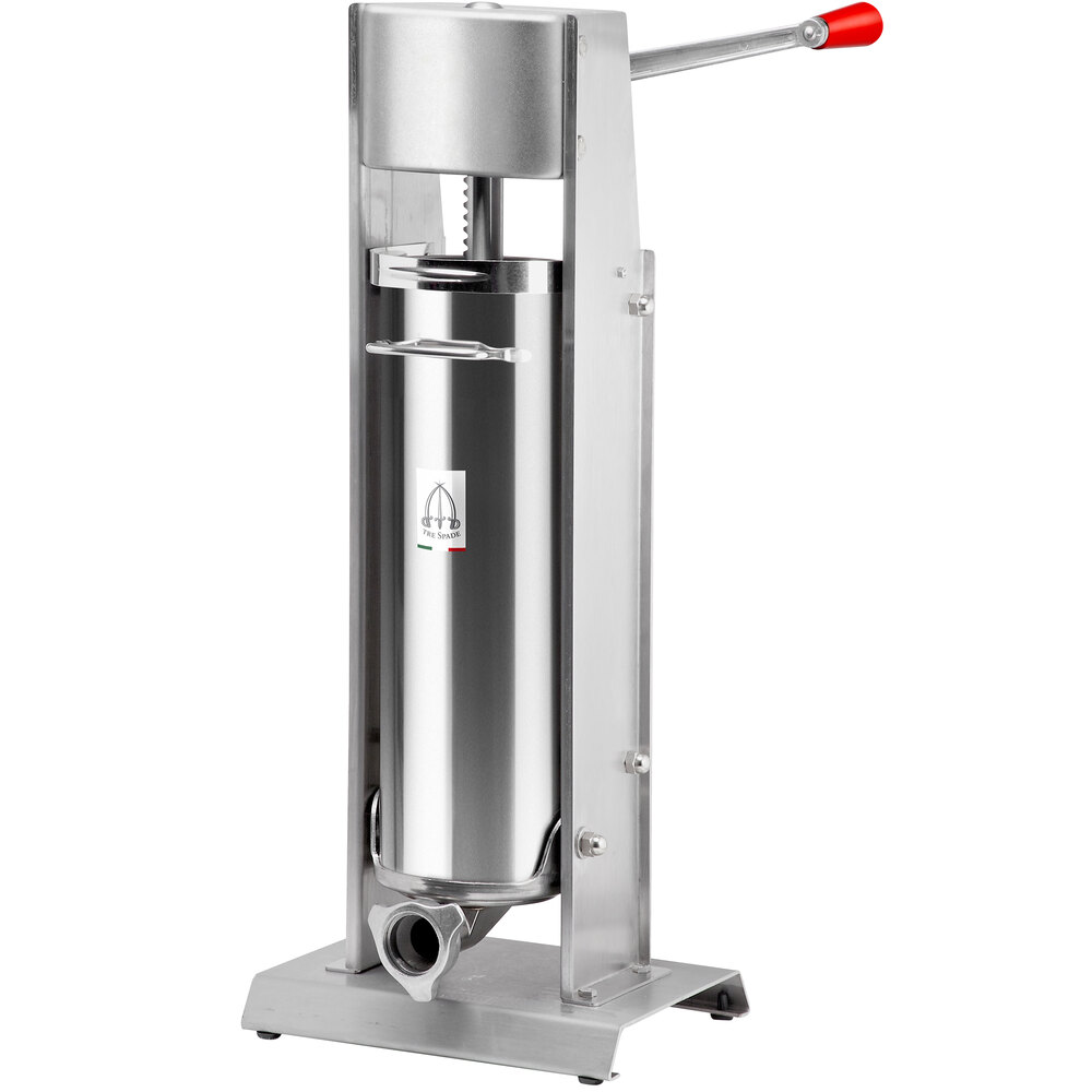 Tre Spade Manual 15 lb. Vertical 2-Speed Stainless Steel Sausage Stuffer