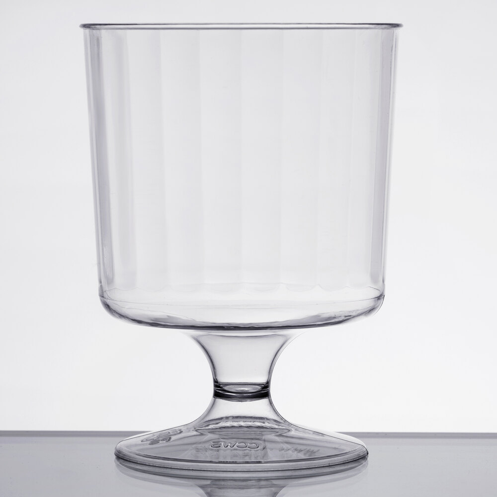 WNA Comet CCW5240 Classicware 5 oz. 1-Piece Clear Plastic Pedestal Wine ...