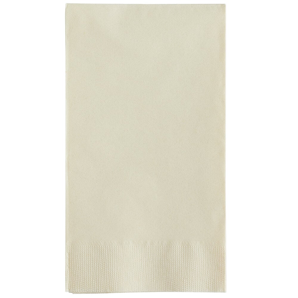 Ecru / Ivory Paper Dinner Napkin, Choice 2-Ply Customizable, 15" 17 ...