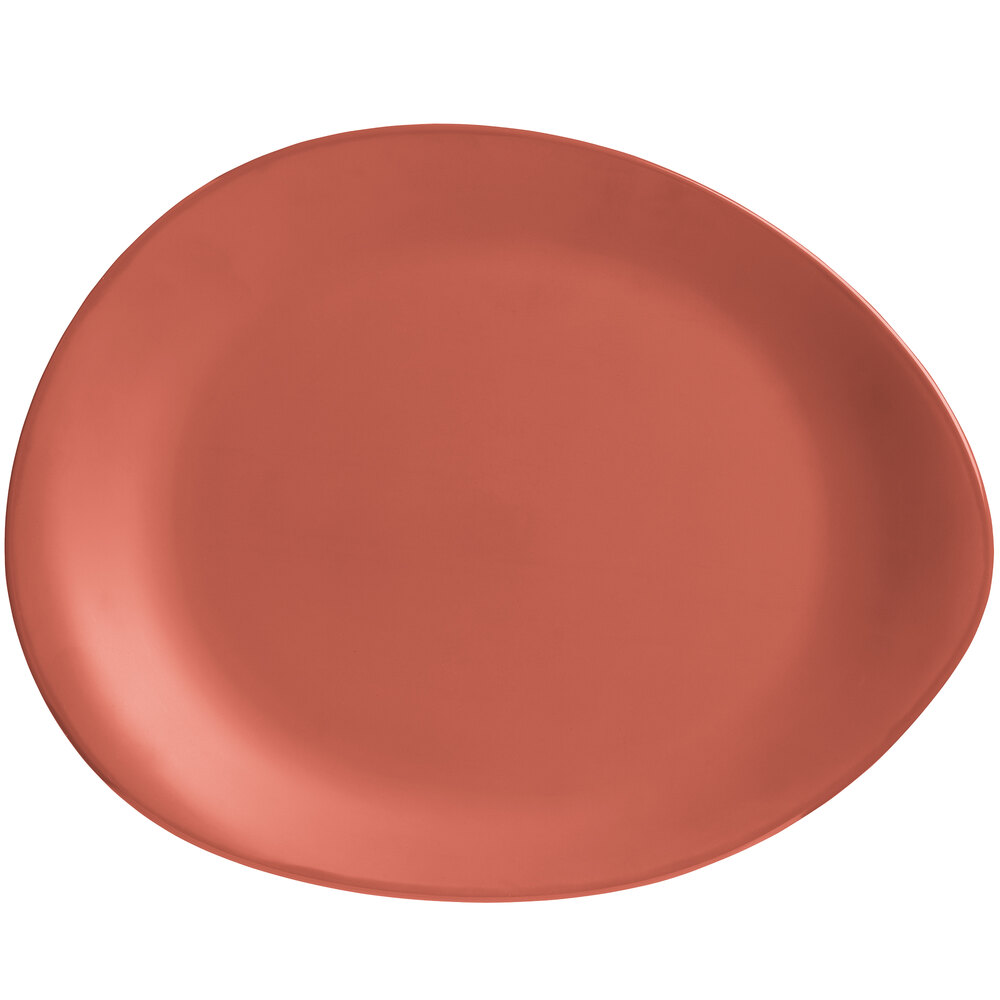 Libbey DRI-15-CME Driftstone 14" x 11" Clay Organic Melamine Platter ...