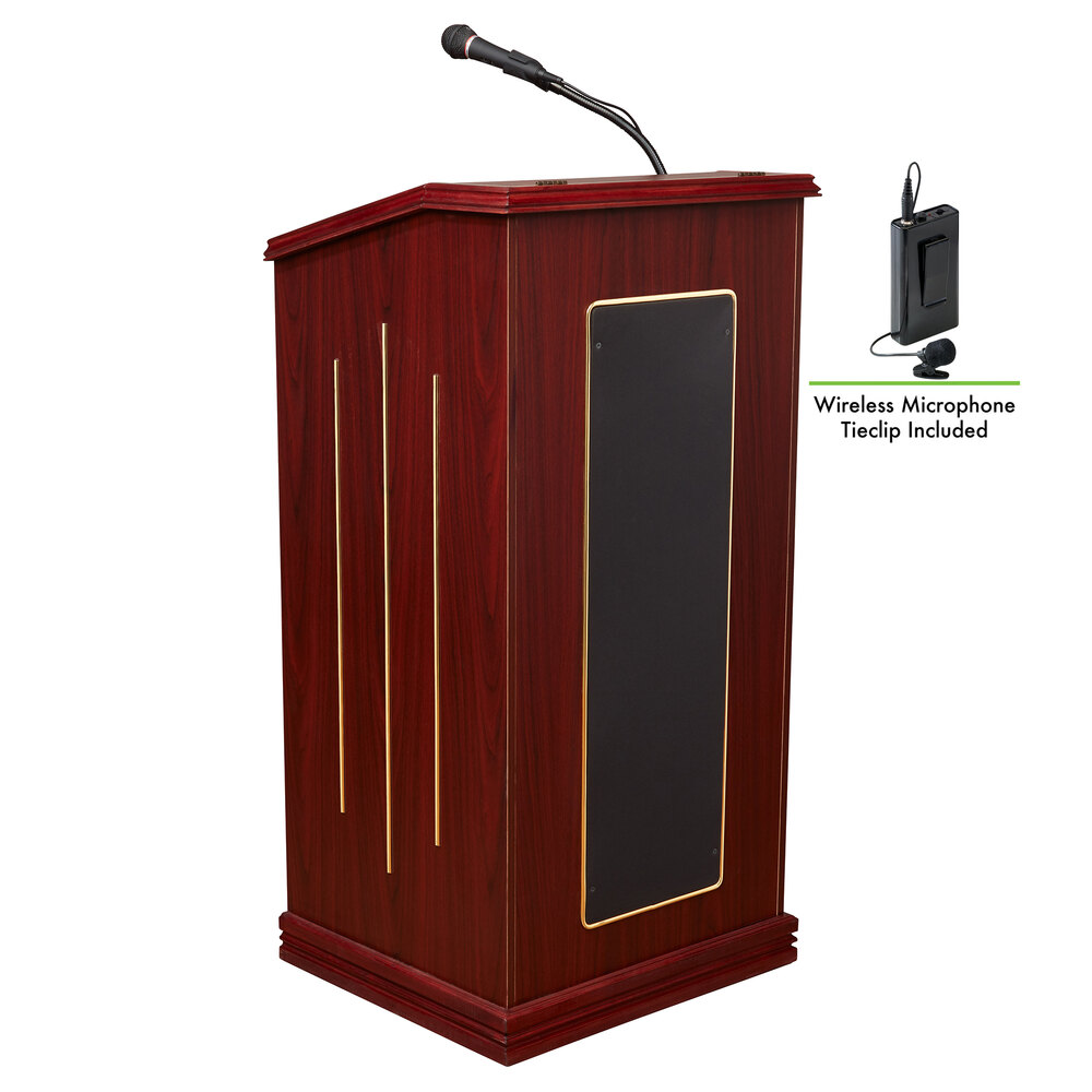 Oklahoma Sound 711-MY/LWM-6 Mahogany Finish Prestige Lectern with Sound ...