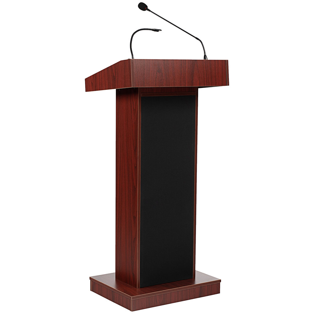 Oklahoma Sound 800X-MY/LWM-5 Mahogany Finish Orator Lectern with Sound ...