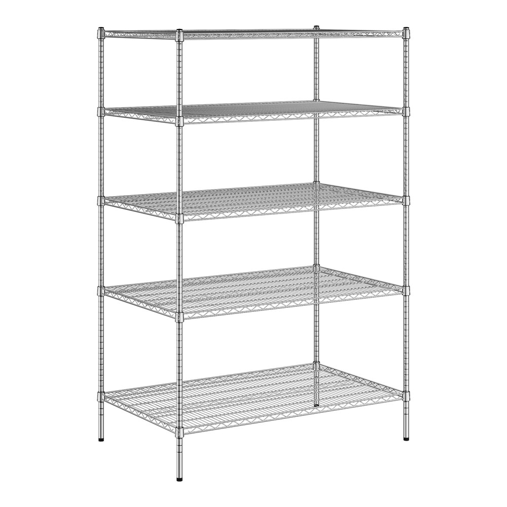 Regency 30" x 48" x 74" NSF Chrome Wire 5-Shelf Kit