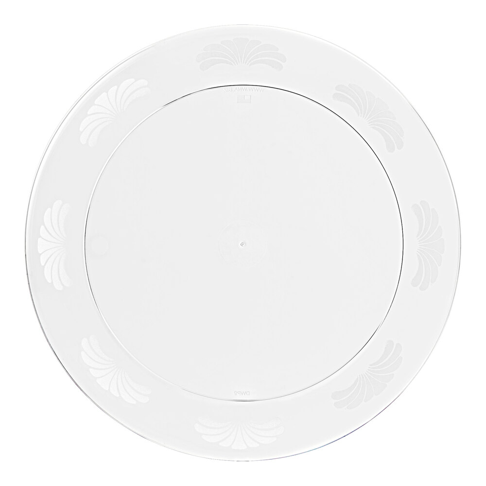 WNA Comet DWP9180C 9" Clear Plastic Designerware Plate - 18/Pack