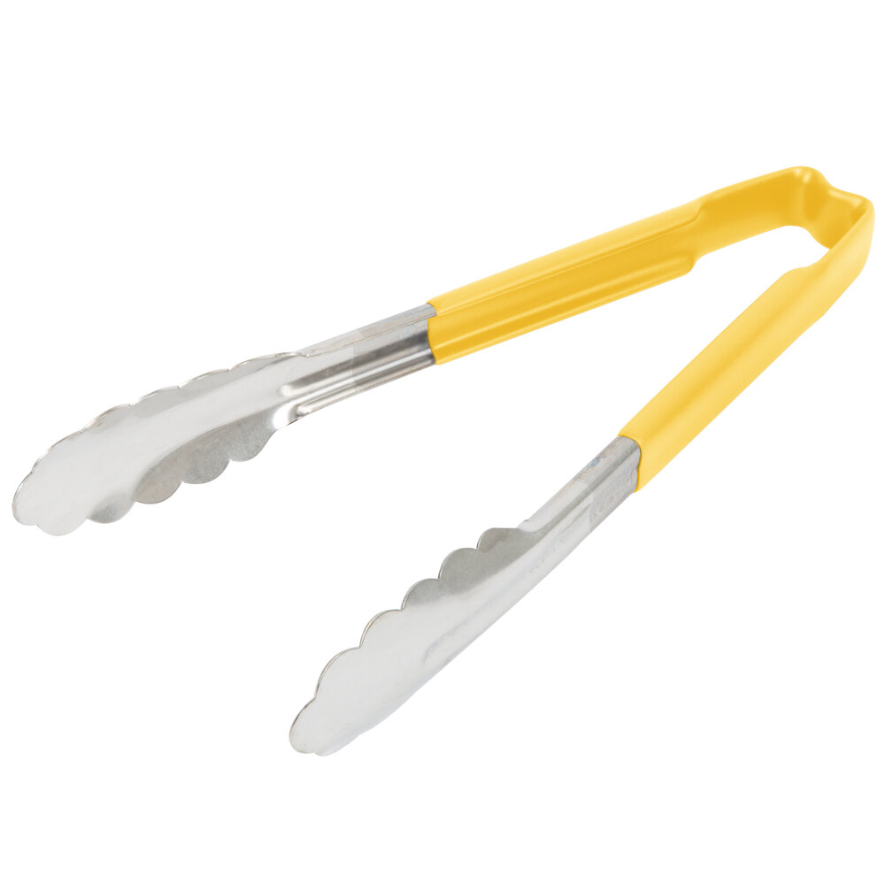 Vollrath 4780950 Jacob's Pride 9 1/2" Stainless Steel Scalloped Tongs ...