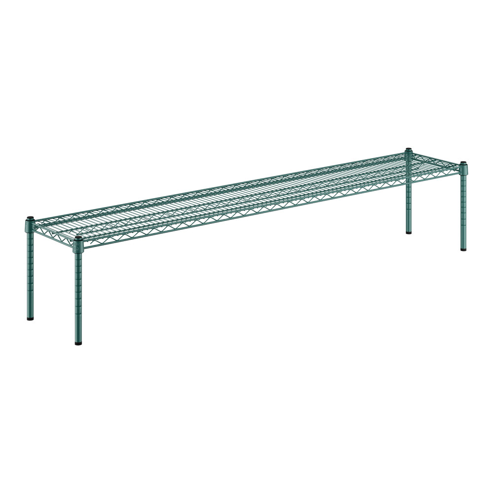 Regency 14" x 72" NSF Green Epoxy 1-Shelf Kit with 14" Posts