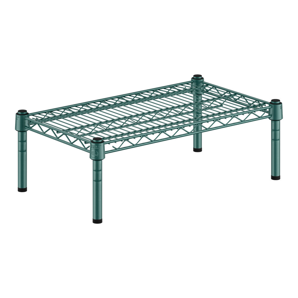 Regency 14" x 24" NSF Green Epoxy 1-Shelf Kit with 8" Posts