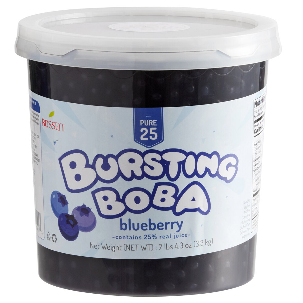 Blueberry Bursting Boba, Popping Tea Pearls (7.26lb)