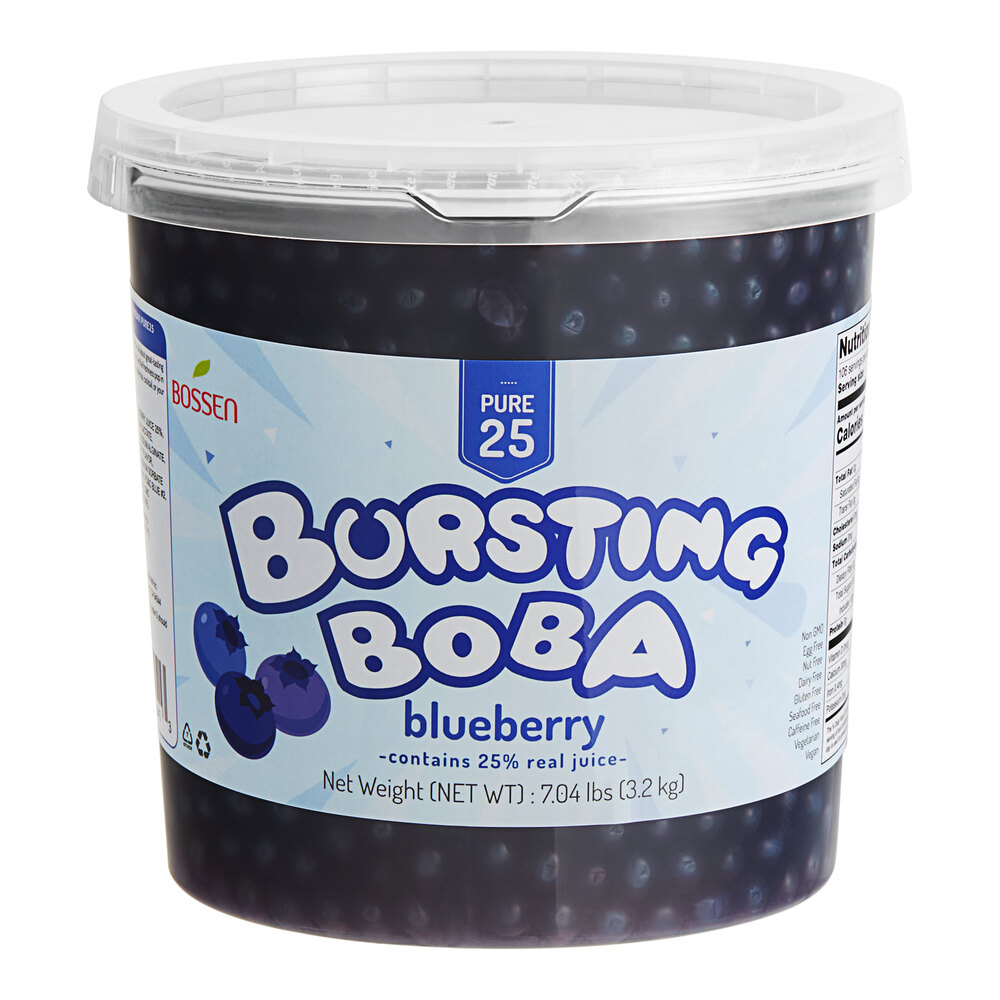 Blueberry Bursting Boba, Popping Tea Pearls (7.26lb)