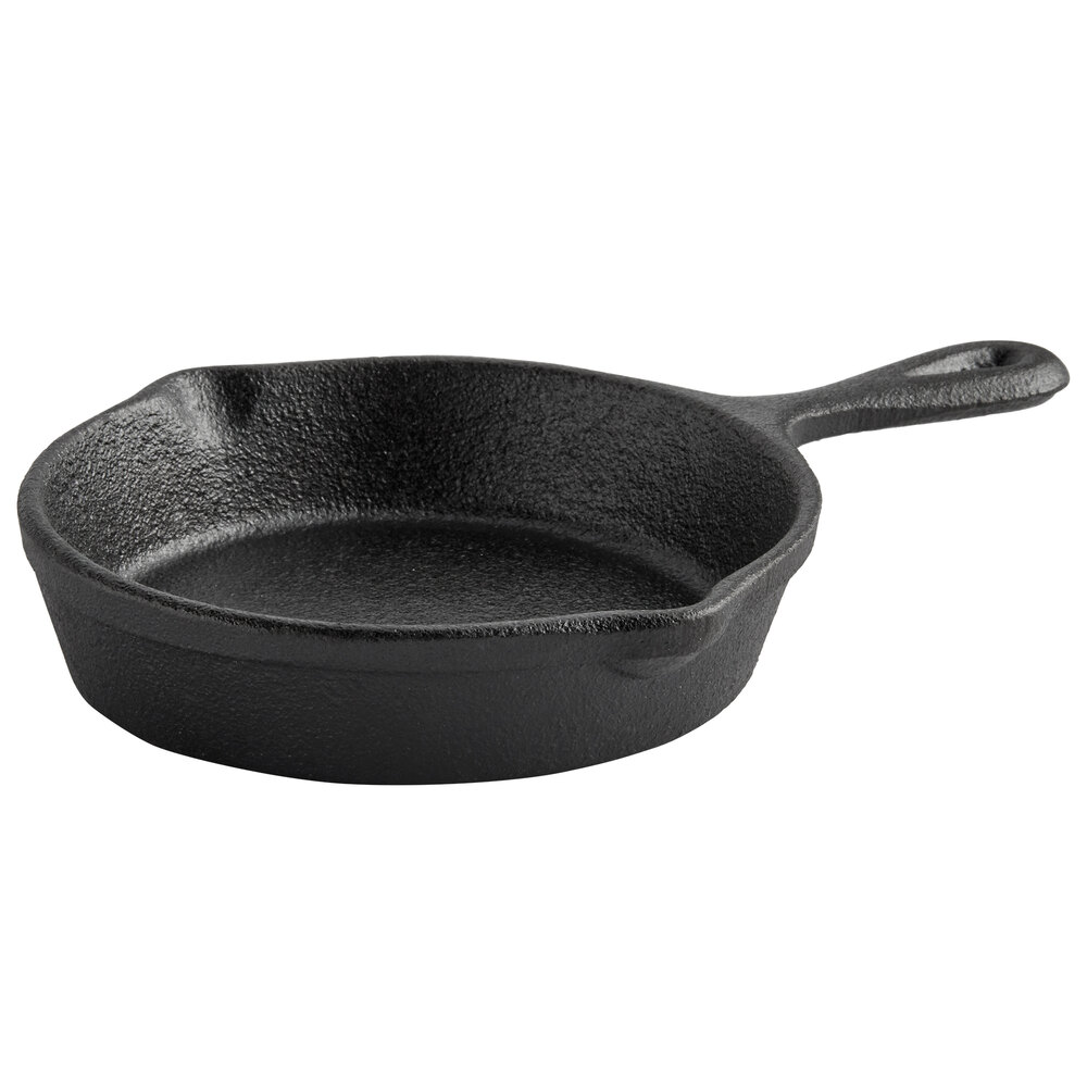 Vollrath 59735 4" Pre-Seasoned Mini Cast Iron Skillet