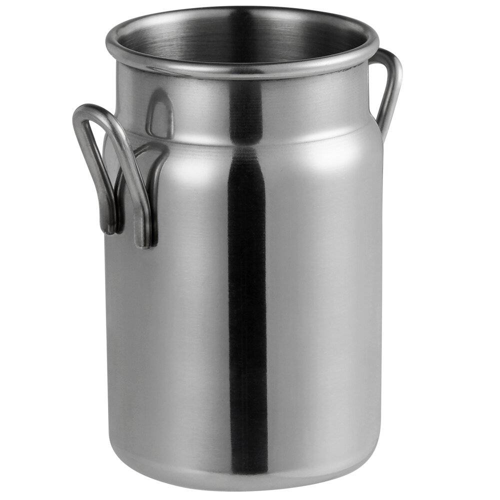 Vollrath 59764 4.9 oz. Mini Milk Can Stainless Steel Creamer