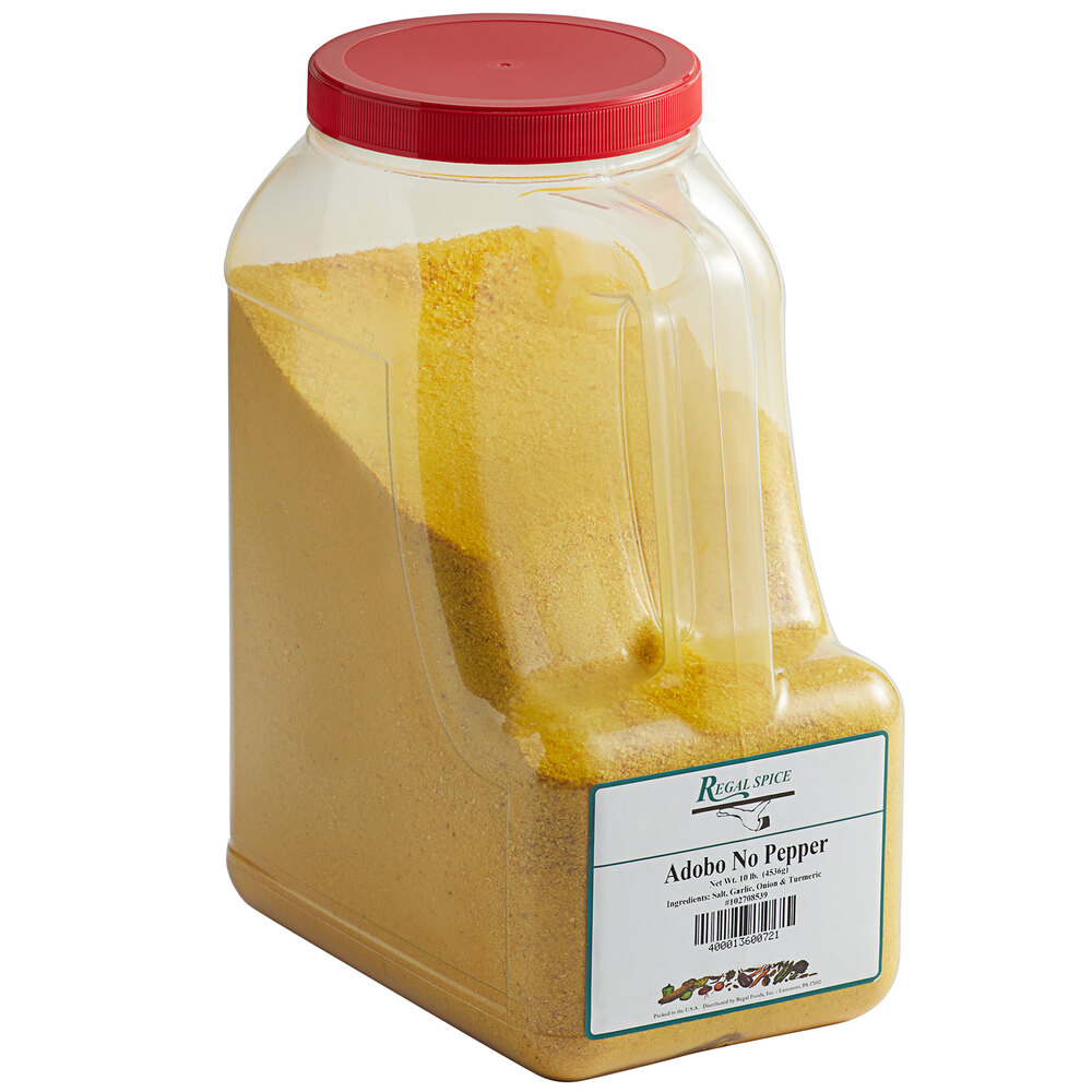 Adobo Seasoning WITHOUT Pepper - Bulk 10 lb. Container (Regal)