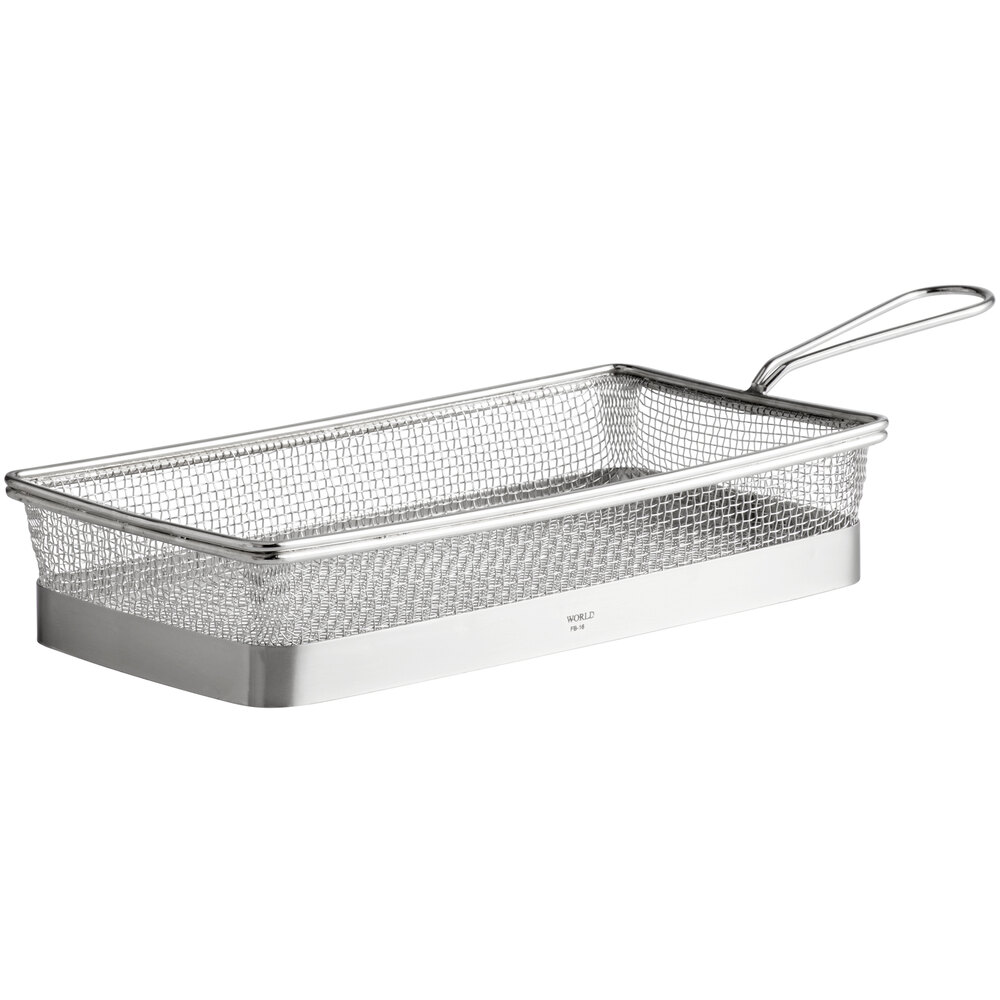 Libbey FB-16 10 3/4" x 5 5/8" x 2" Square Stainless Steel Fry ...