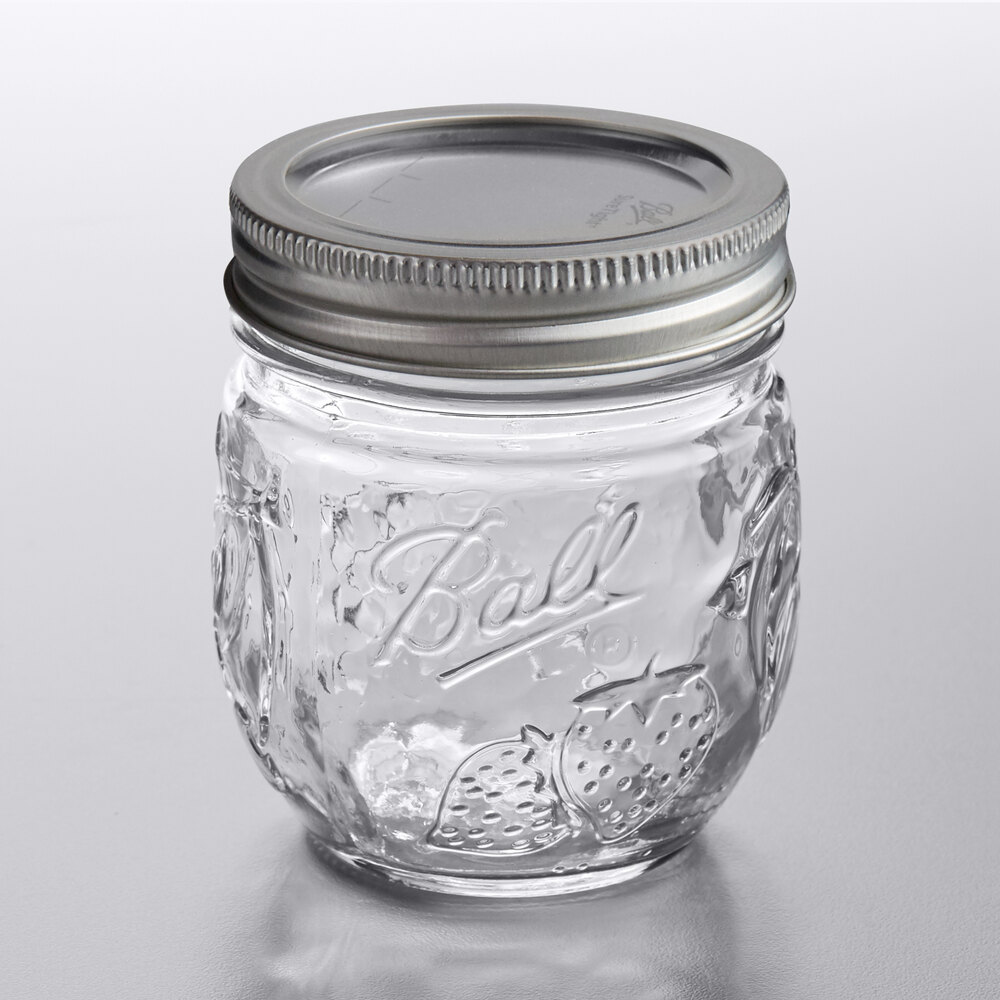 Ball 1440081210 8 Oz Half Pint Elite Regular Mouth Glass Canning Jar Ball 1440081210 8 Oz Half Pint Elite Regular Mouth Glass Canning Jar