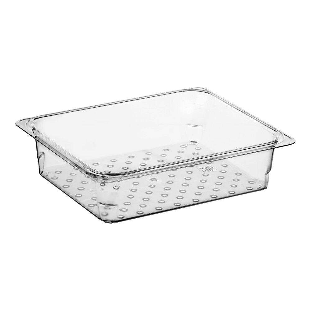 Cambro 23CLRCW135 Camwear® 1/2 Size Clear Polycarbonate Colander Pan ...