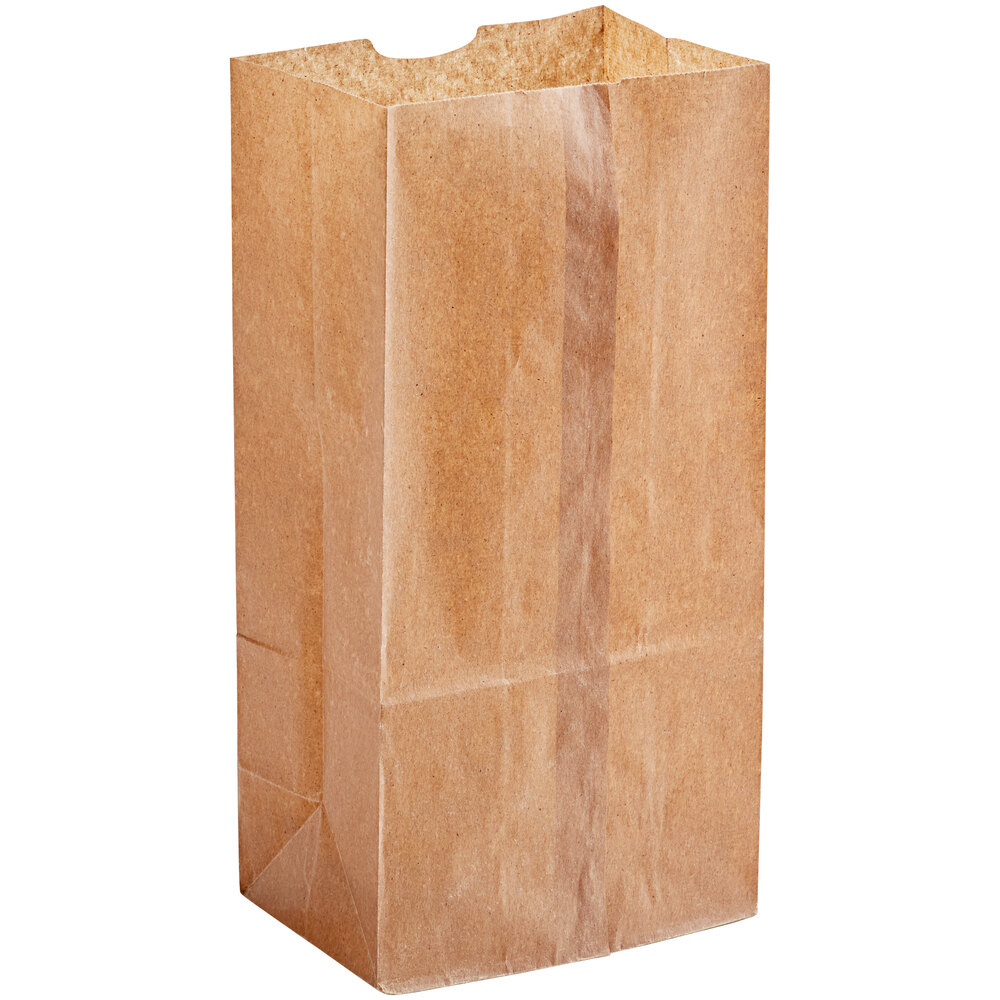 Choice 8 lb. Natural Kraft Waxed Paper Bag - 1,000/Case