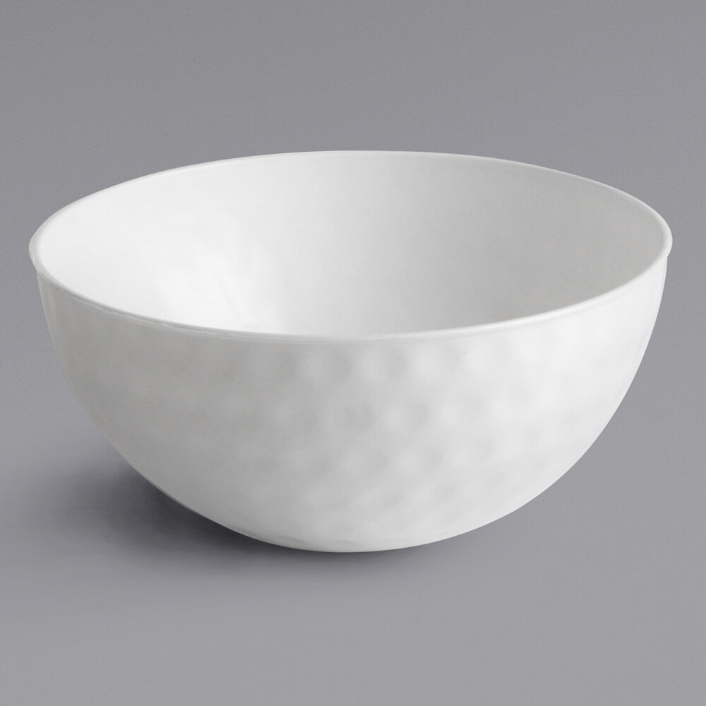 Fineline GBS675.WH Platter Pleasers 32 oz. White Small Dimpled Bowl ...