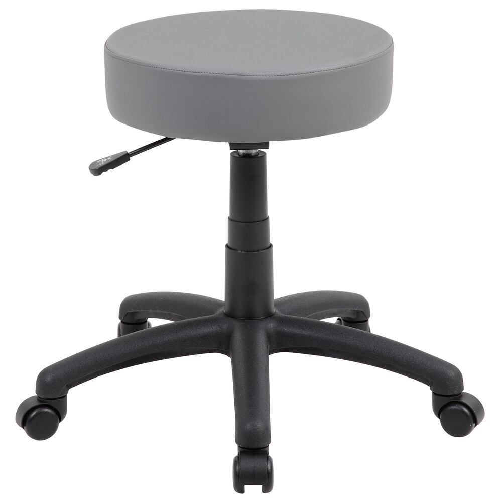 Boss Office B210-VGY Gray Vinyl DOT Stool